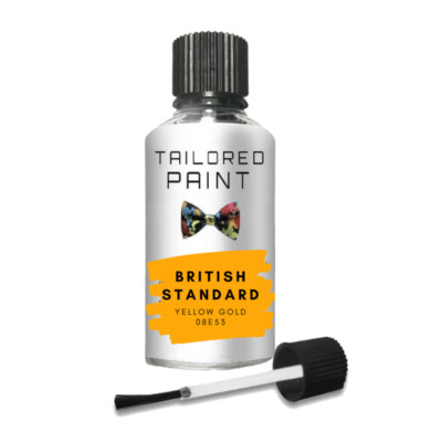 BRITISH STANDARD YELLOW GOLD 08 E53 MATT Touch Up Paint Wood Metal Upvc ...