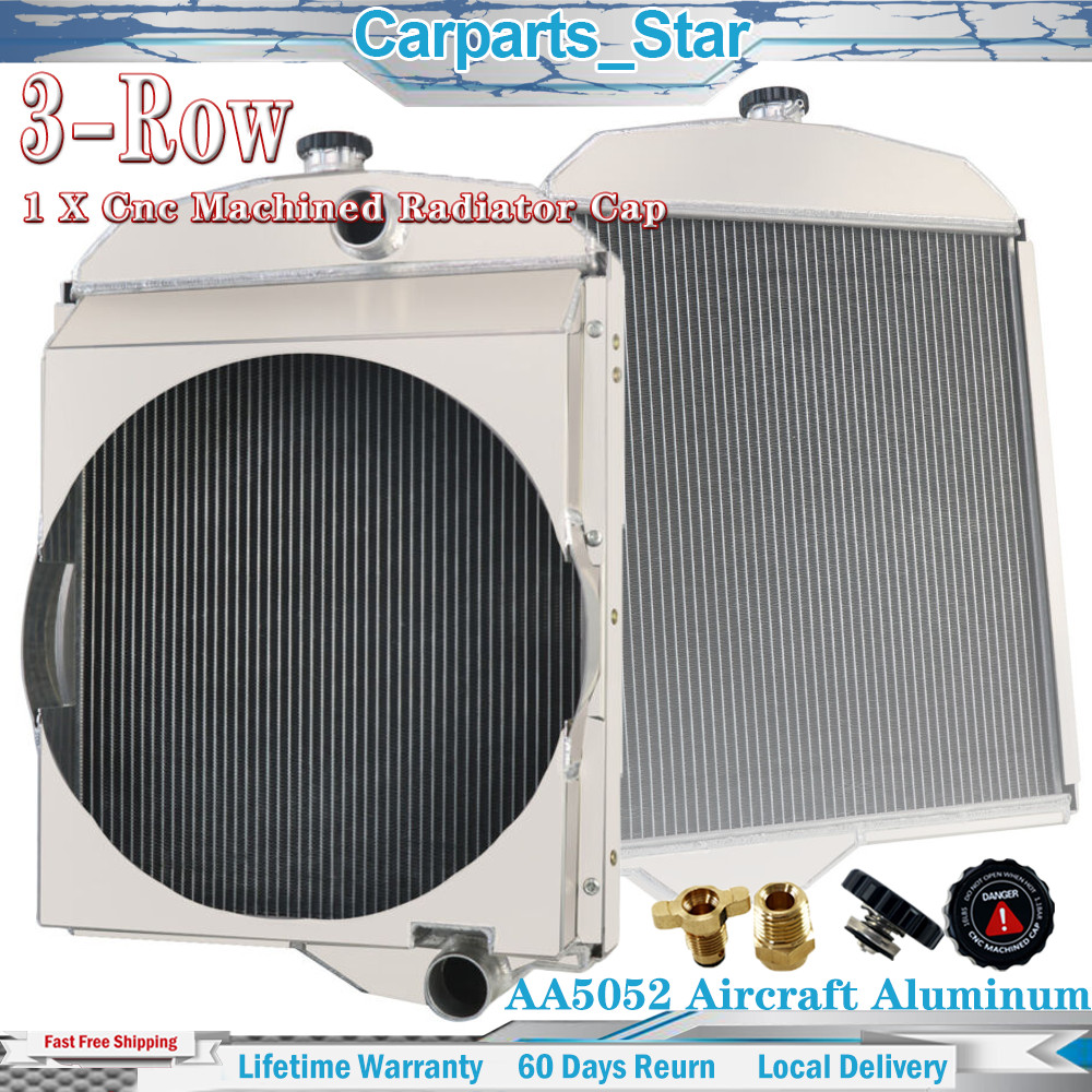 For Oliver 1550 1550 1555 1600 1650 1655 163342AA Aluminum 3 Row ...