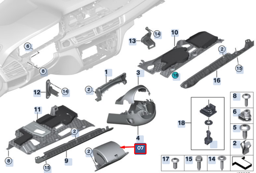 BMW X6 F16 Driver Side Folding Box 51459288817 NEW GENUINE | eBay