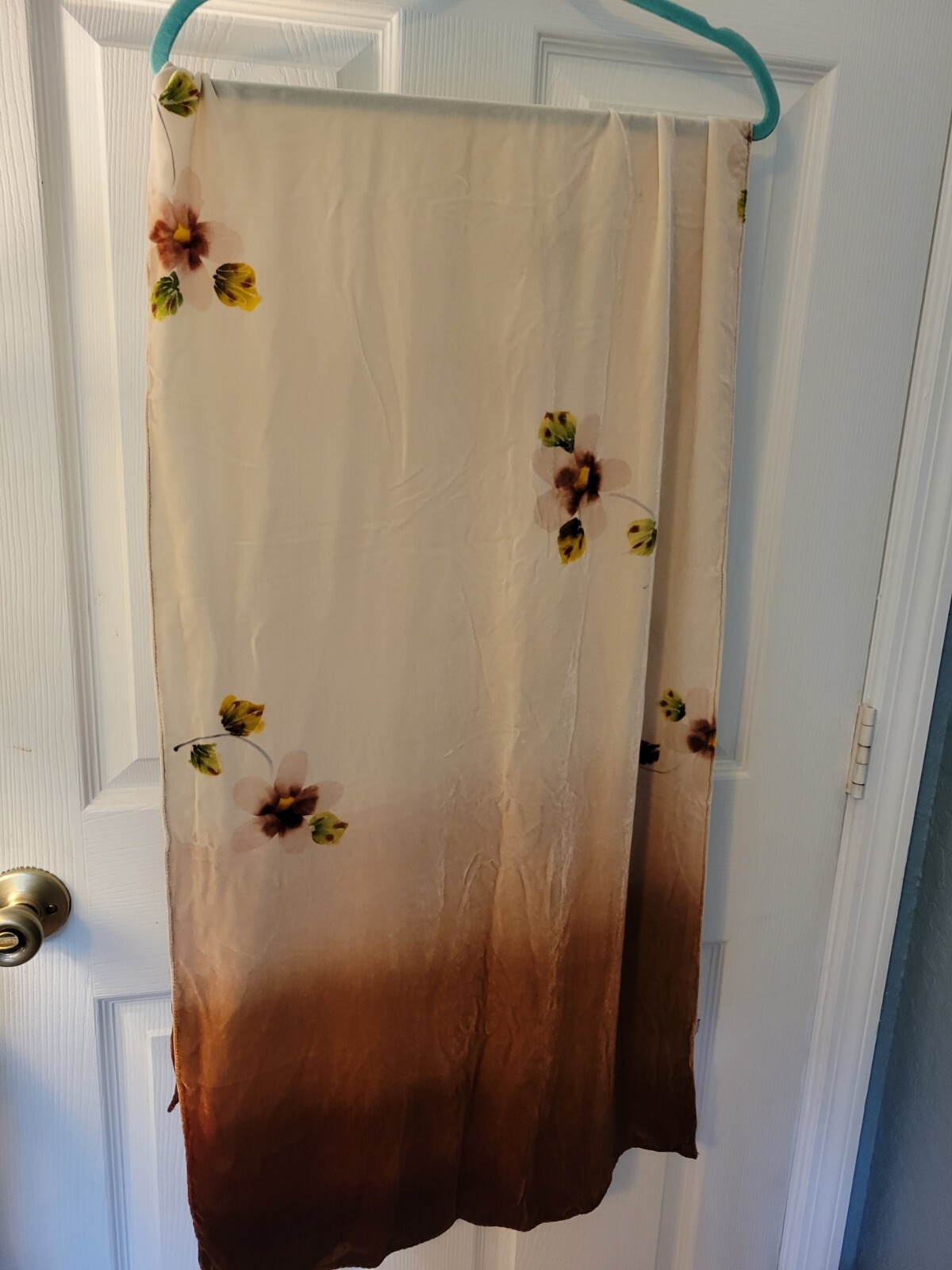 Loki Collection Hand Painted Silk Scarf Brown Ombre C… - Gem