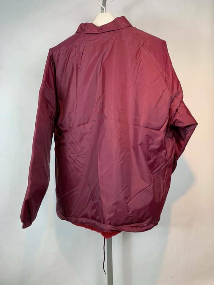 New Vintage Maroon Retro SPORTSMASTER Coach Jacket Lined Team Jacket ...