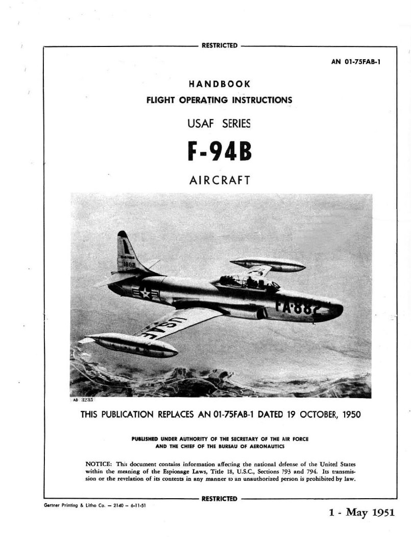 AERONAUTICA USA - Lockheed F94B Starfire 1951 (eng) (AN0175FAB1) MV ...