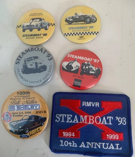 Lot Buttons Patch Vintage Racing Colorado Steamboat Pueblo RMVR | eBay