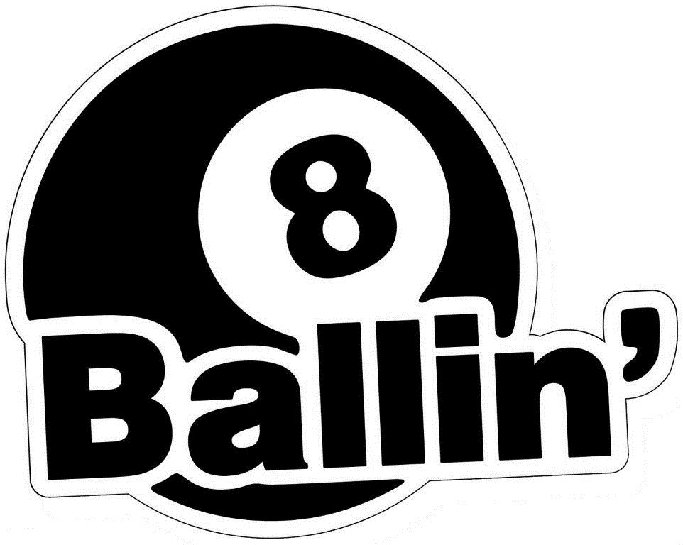 8 (EIGHT) BALL BALLIN' BUMPER STICKER LAPTOP STICKER WINDOW STICKER ...