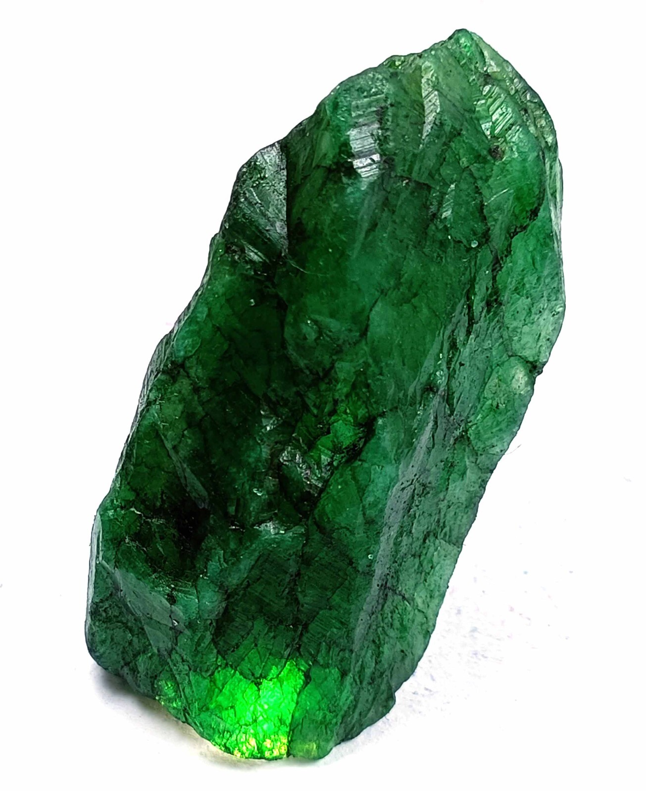 DYED 333 CT NATURAL GREEN EMERALD EGL CERTIFIED ENHANCED TRANSLUCENT ...