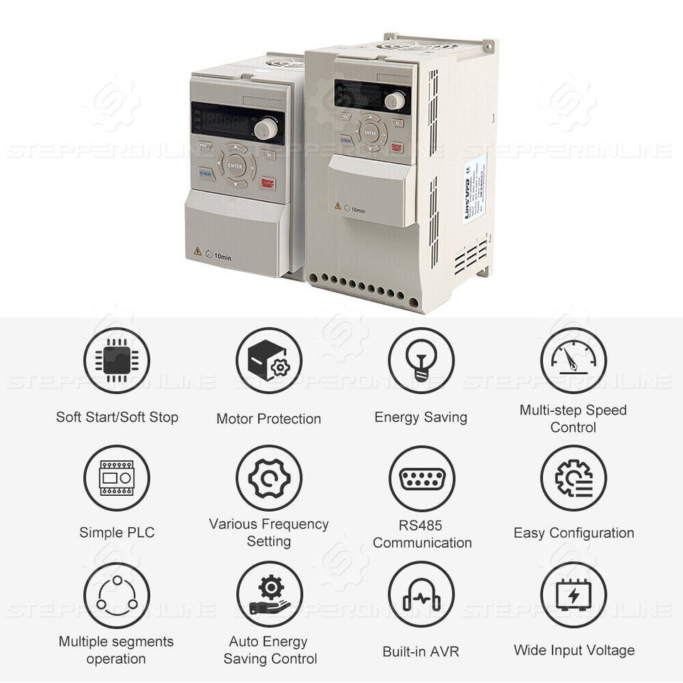 3.7KW VFD 5HP 15.2A Single/Three To 3 Phase 220V Variable Frequency ...