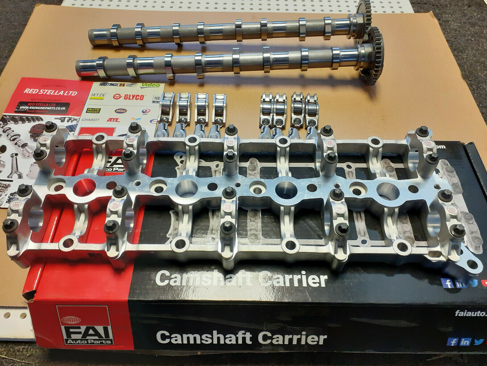 INLET EXHAUST CAMSHAFTS 16 ROCKER ARMS CAM CARRIER KIT BMW MINI 1.6 2.0 ...