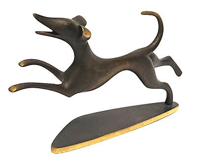 Hagenauer Werkstatte Bronze Jumping Dog 4.5 x 2.5 Jugendstil Art Deco ...