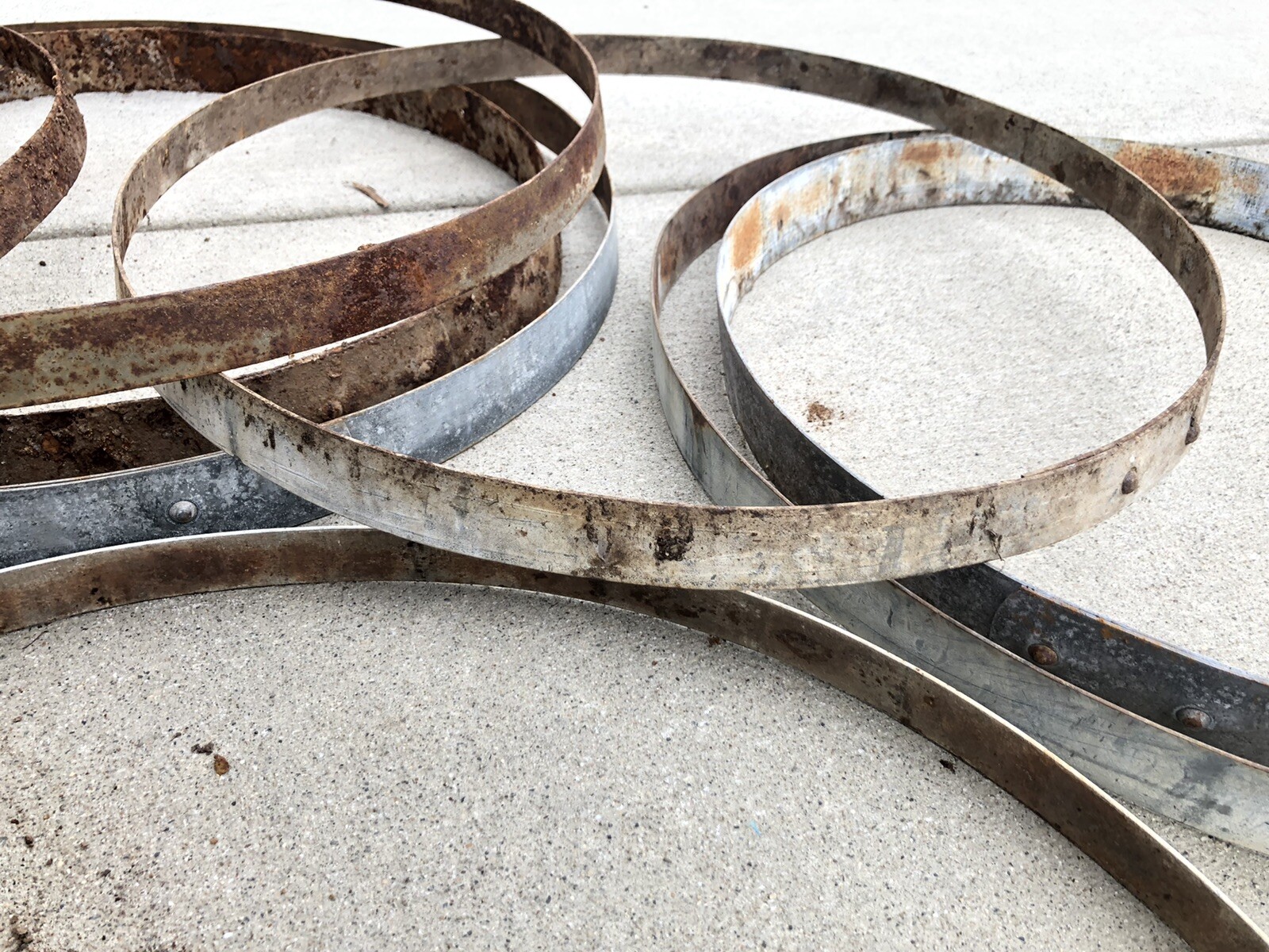 12 Antique Barrel Straps Wine Cask Whiskey Barrel Rings Rusty Vintage ...