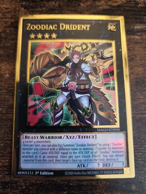 Yu-Gi-Oh / Zoodiac Drident / MAGO-EN036 / Premium Gold Rare | eBay