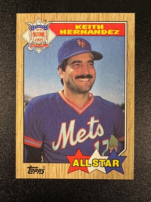 1987 Topps Keith Hernandez All-Star ERROR Wrong Back - Very Unique - NM ...