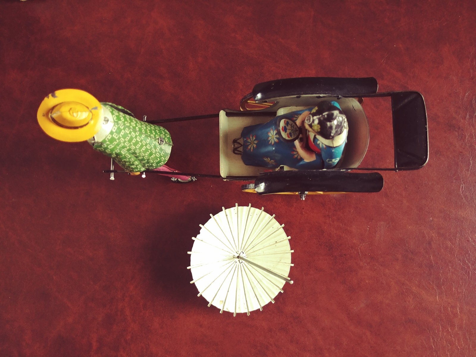 Rare 1920's Lehmann EPL 773 Masuyama Tin Wind-up Rickshaw Tinplate w ...