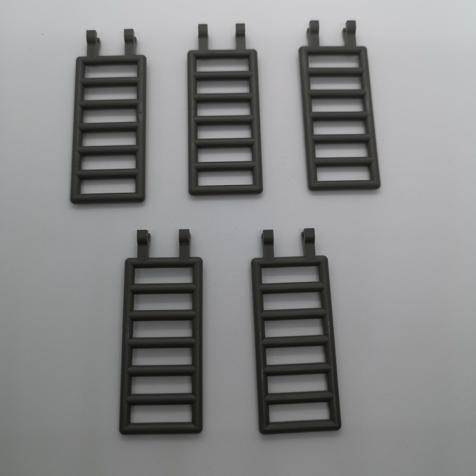 Lego - 5 Dark Grey Ladders / Bars - 7 x 3 Studs with 2 Clips (6020 ...
