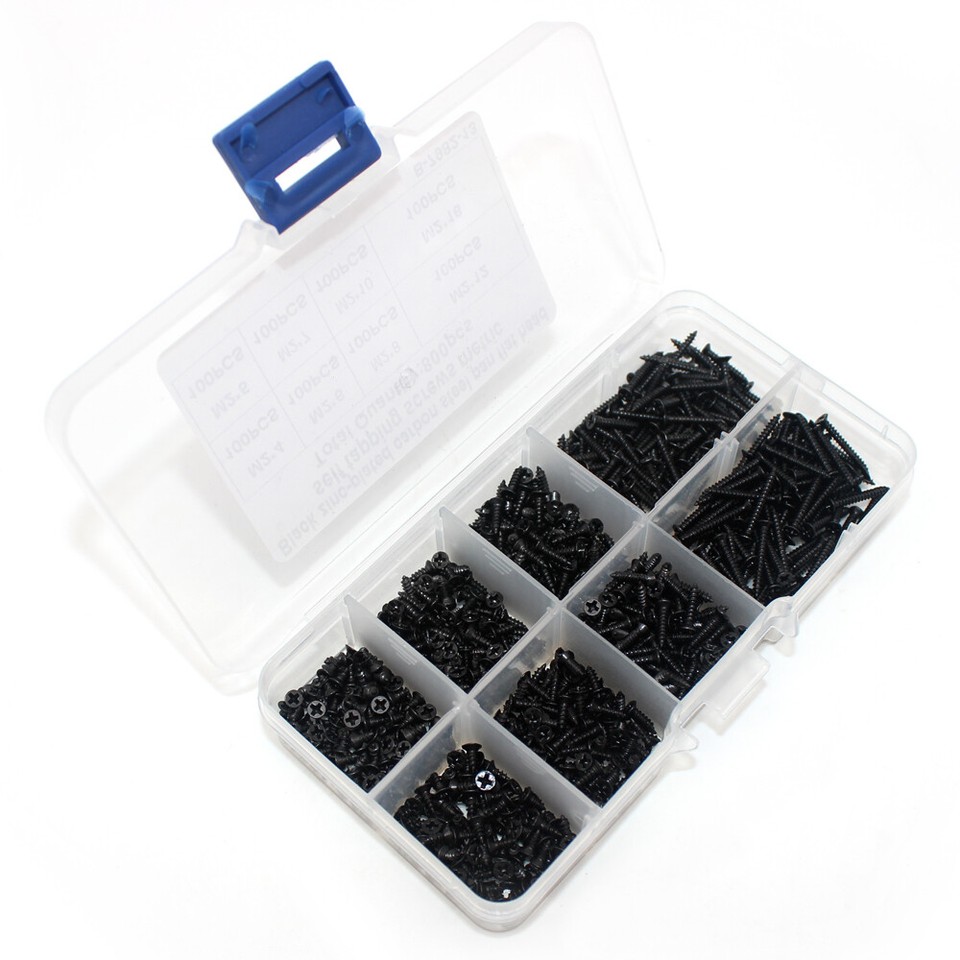 800-Piece Self Tapping Screws Assortment Set M2 Phillips Head Micro ...