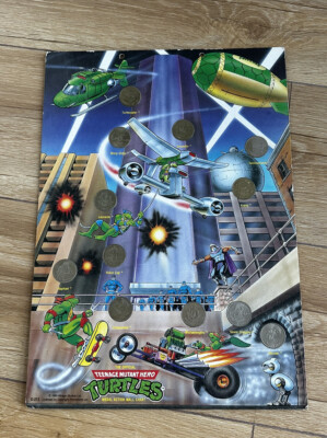 Teenage Mutant Hero Turtles Medal Action Wall Coin Collection Complete ...
