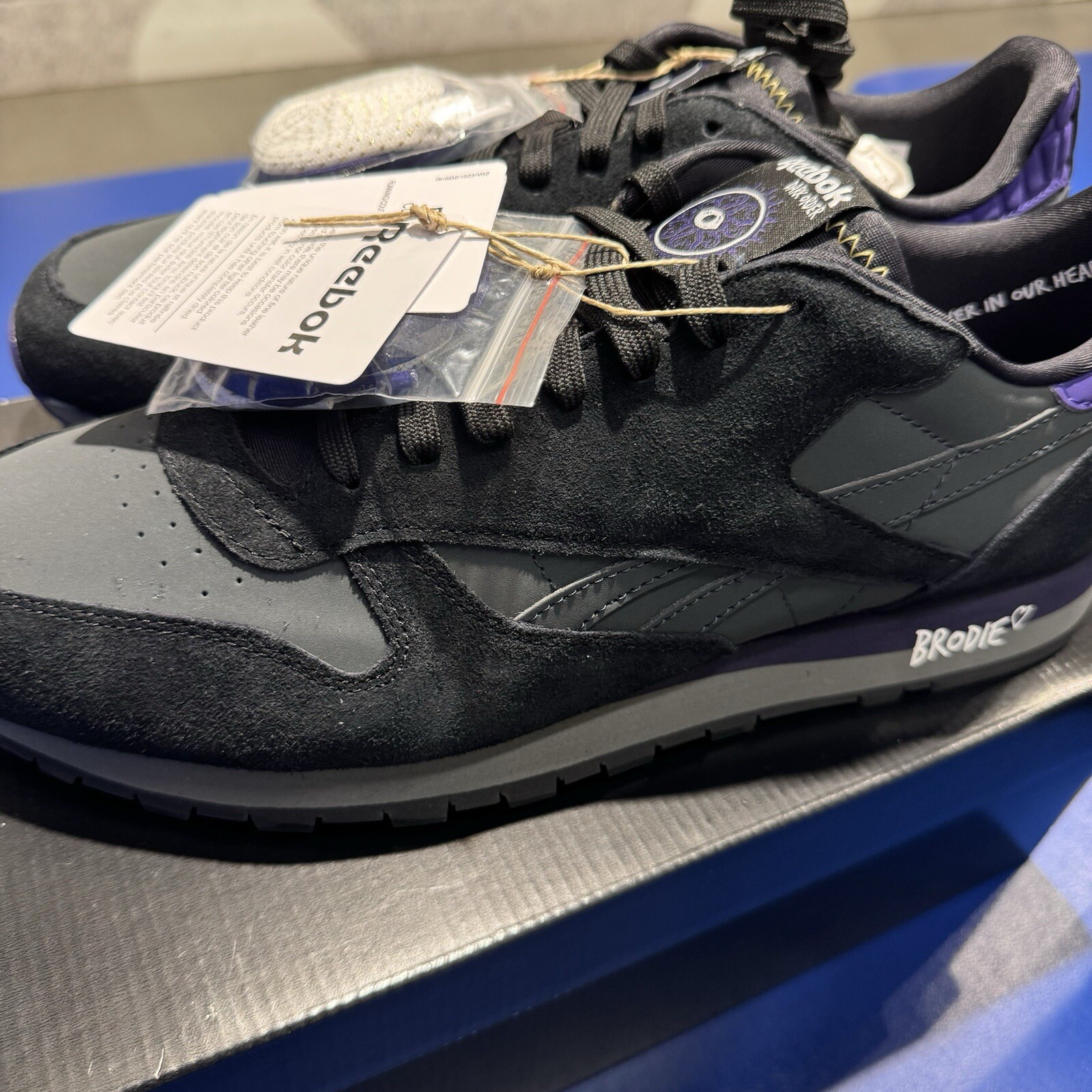 NEW The Brodie x Reebok AEW Classic Leather ‘Brodie Lee’ IN HAND Purple ...