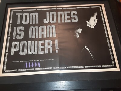 Tom Jones MAM Power Rare Original Promo Poster Ad Framed! | eBay