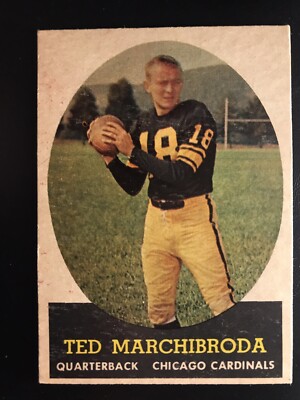 🏉 1958 Topps Football # 44 Ted Marchibroda 🏈 QB Chicago Cardinals 🇺🇸 | eBay