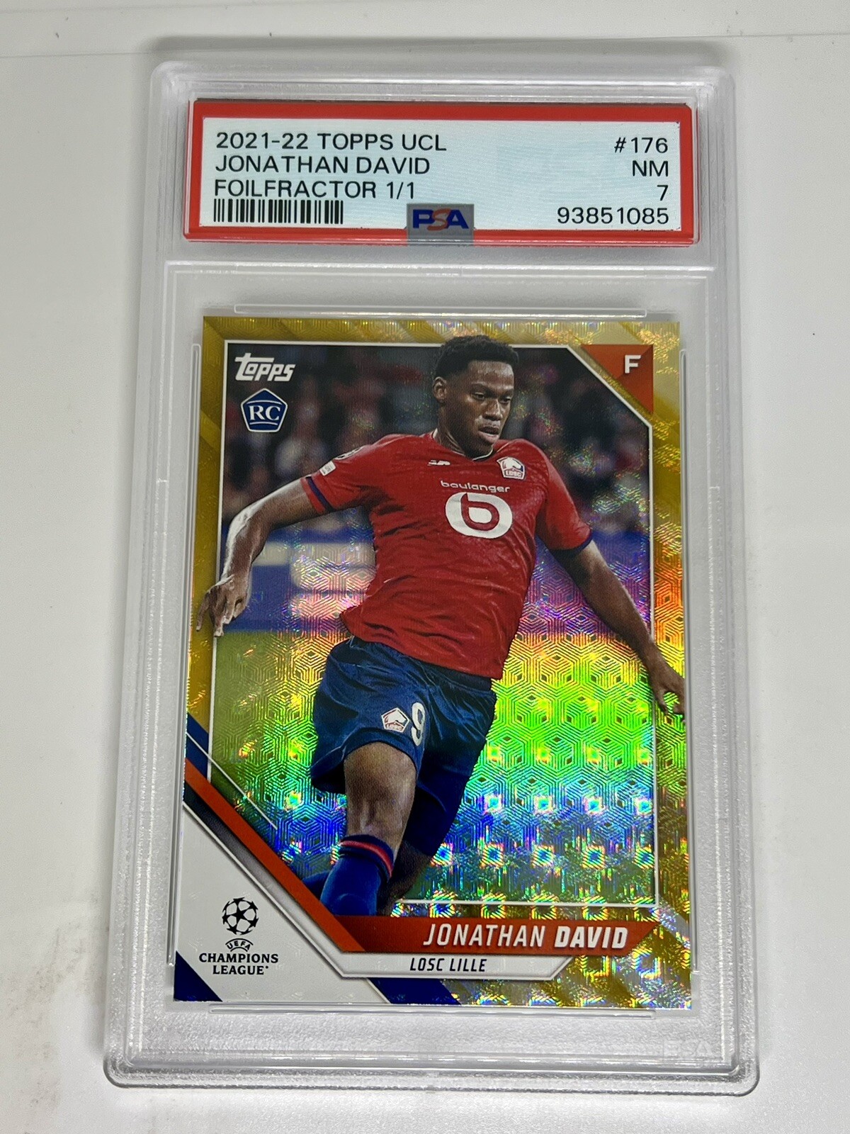 2021 Topps Jonathan David Superfractor Foilfractor Refractor 1/1 PSA 7 ...