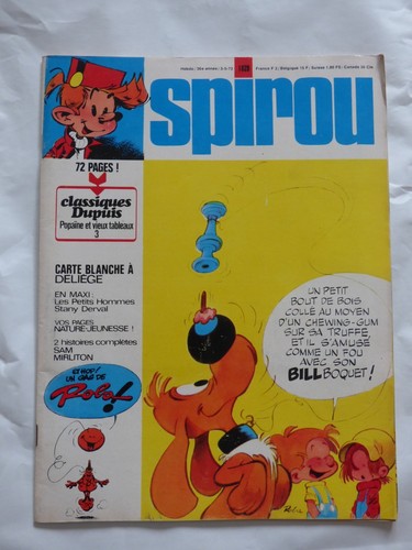 SPIROU n° 1829 COVER ROBA + GIL JOURDAN POPAINE ET VIEUX TABLEAUX (3) | eBay