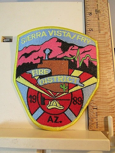 Sierra Vista/Fry Fire District patch Arizona AZ 4.8" tall large ...