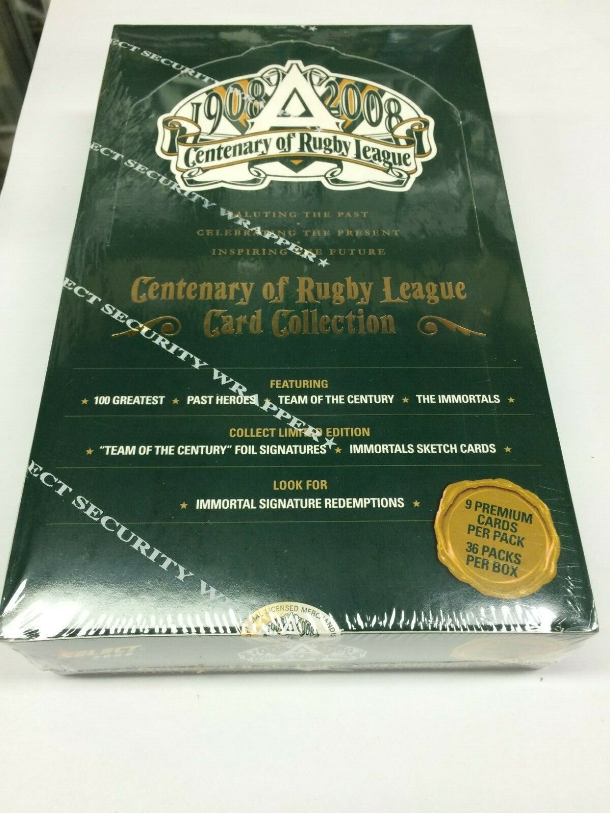 FACTORY BOX!! Select 2008 NRL CENTENARY OF RUGBY LEAGUE CARD BOX (36 ...