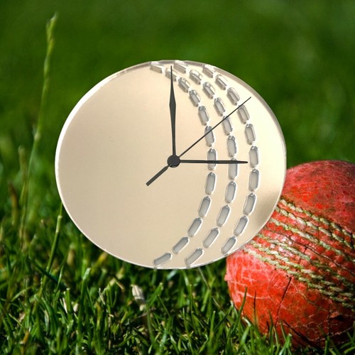 Cricket Ball Shaped Silent Tick Acrylic Clocks - Many Colours, Bespoke ...