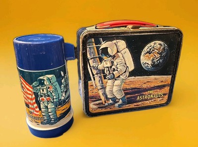 1969 The Astronauts Metal Lunch Box w Thermos Aladdin | eBay