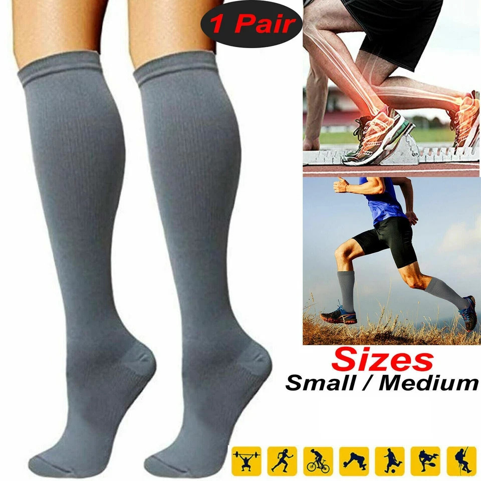 COMPRESSION FLIGHT SOCKS UNISEX MIRACLE TRAVEL ANTI SWELLING FATIGUE ...