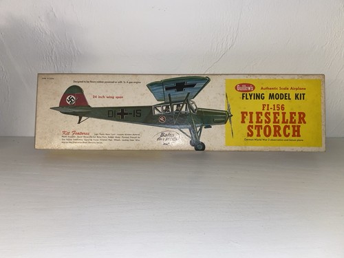 Guillows Fieseler Scorch Flight Balsa Model Airplane Kit Vtg FI 156 ...