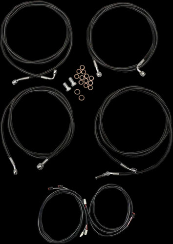 LA Black Plug and Play 15-17 Controls Kit w ABS Harley Ultra Limited ...