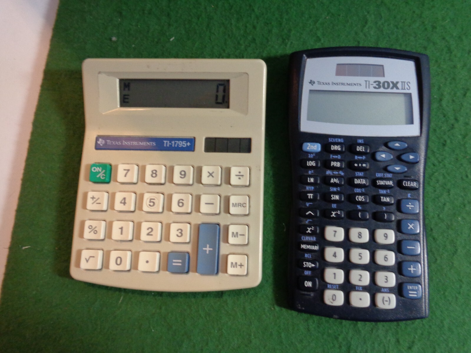 Texas Instruments Solar Powered Calculators~ TI-1795+ and TI-30xiis ...