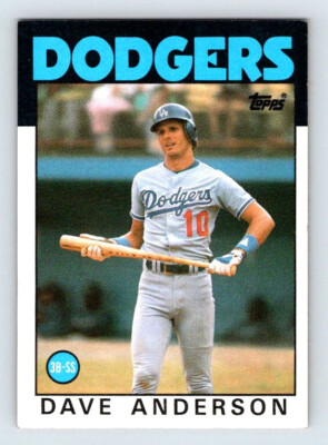 DAVE ANDERSON Los Angeles Dodgers 1986 Topps Baseball Card B220 | eBay