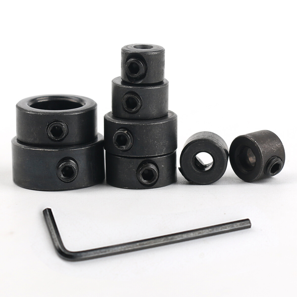 8 x Depth Stop Collar Drill Bit Ring 3-16mm Ring Positioner Collars ...
