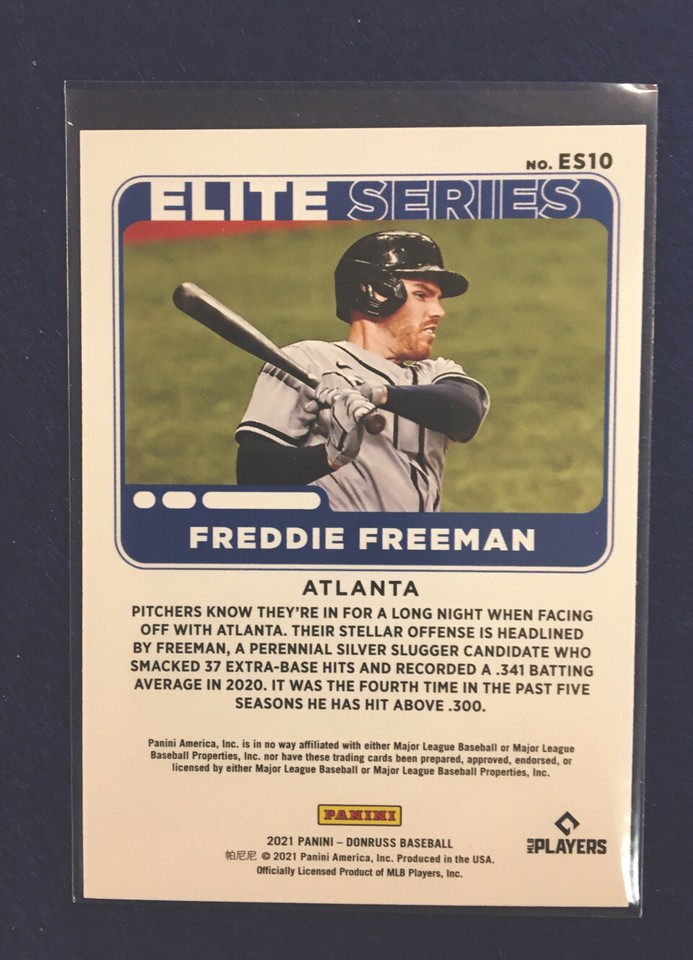 2021 Donruss Freddie Freeman Elite Series Vector Parallel #ES10 | eBay
