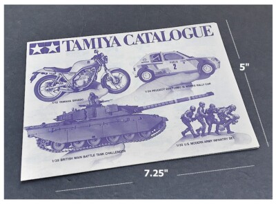 Vintage 1980's Tamiya Full Product Paper Mini Fold Out Catalogue ...
