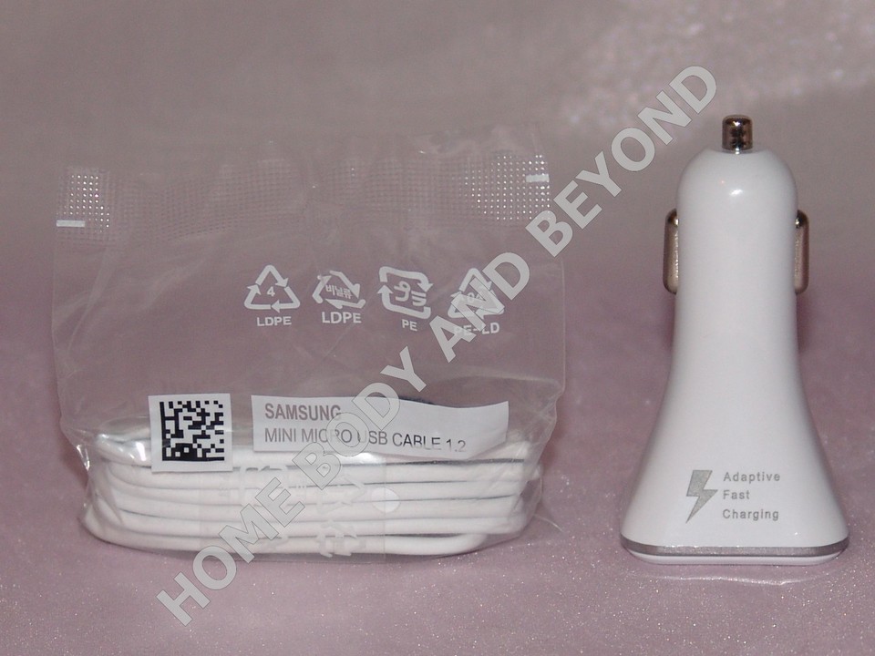 SAMSUNG LED Adaptive Fast Charging Dual USB Car Charger With USB Cable ...