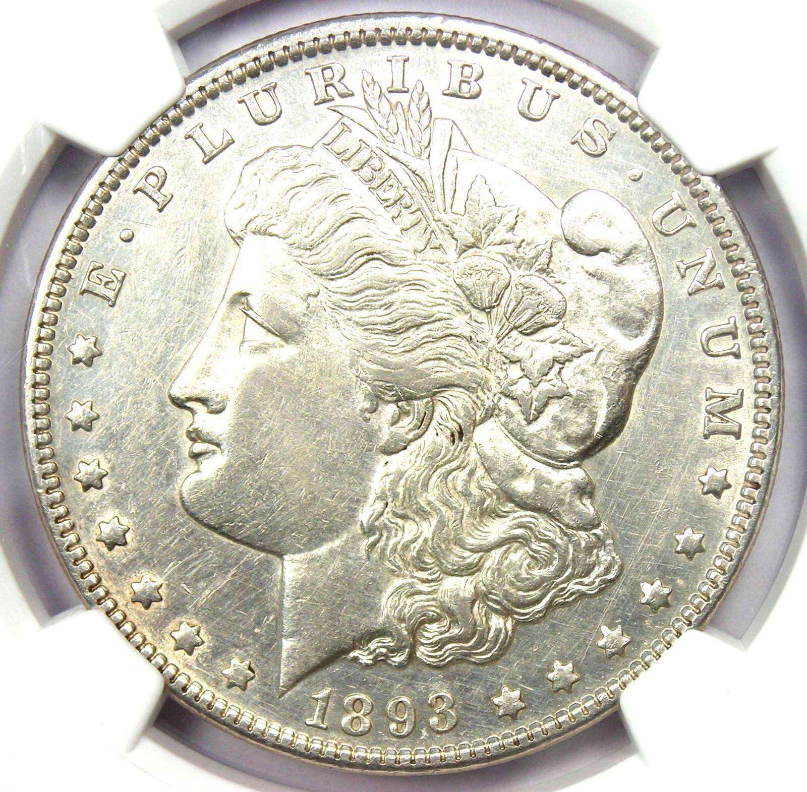 1893 Morgan Silver Dollar $1 Coin - Certified NGC AU Details - Rare ...