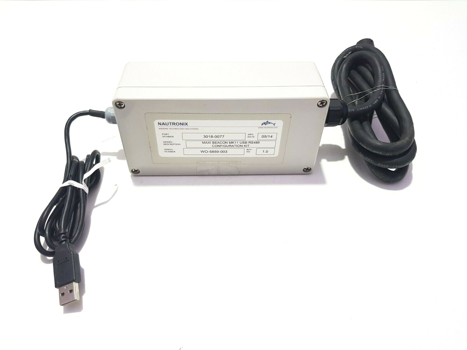 NAUTRONIX MAXI BEACON MK11 USB-RS485 CONFIGURATION KIT 3018-0077 REV 1 ...