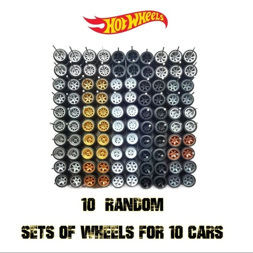 10x Hot Wheels Real Riders Wheels Rims Rubber Tires Set 1/64 Scale | eBay