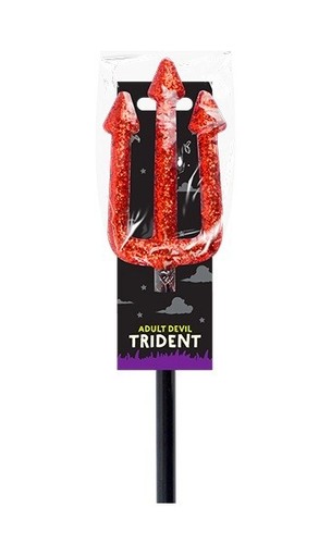 DEVIL`S TRIDENT Halloween Fancy Dress Accessory Red Devil Pitchfork ...