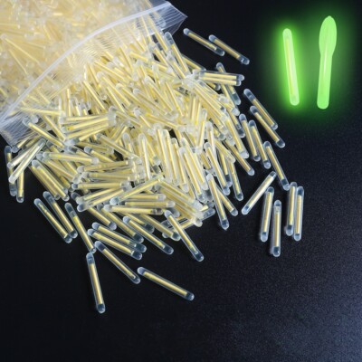 50/100PCS Fishing Night Fluorescent Light Float Glow Stick Light Sticks ...
