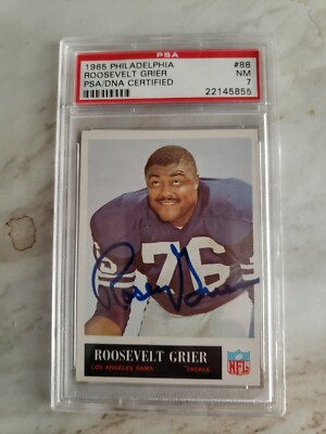 1965 Philadelphia Roosevelt Grier #88 PSA 7 autograph | eBay