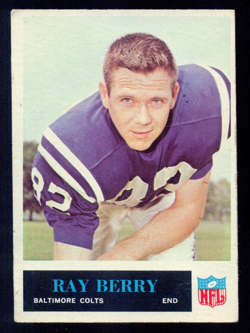 1965 PHILADELPHIA NFL FOOTBALL #2 RAY BERRY EX-NM BALTIMORE COLTS Card ...