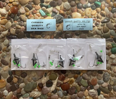 Cornish Quality Sea Rigs PULLEY RIGS WITH IMPACT SHIELDS Pack of 5 rigs ...