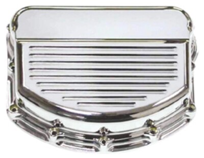 NEW CHROME FINNED ROCKER BOX COVERS FOR HARLEY DAVIDSON PANHEAD US ...