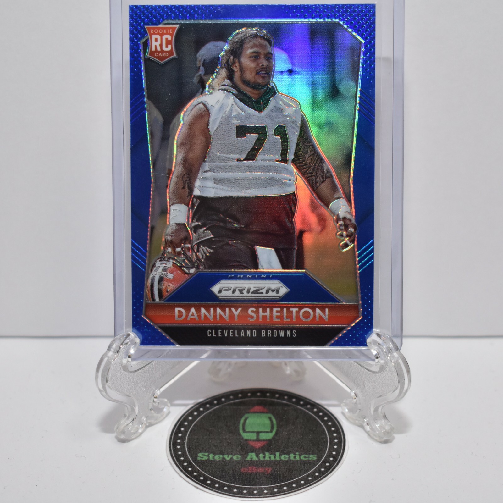 Danny Shelton Browns 2015 Panini Prizm Blue Silver Parallel RC Rookie ...