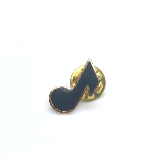 Black Gold Music Note Pin Lapel Enamel Collectible | eBay