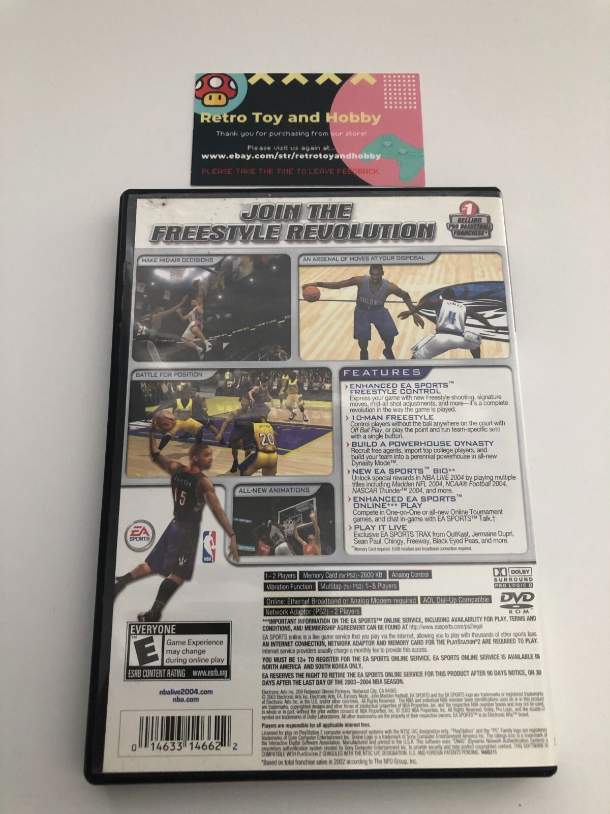 NBA Live 04 EA Sports Sony PlayStation 2 PS2 2004 Game Complete in Box ...