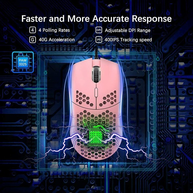 Ziyou Lang Gbt-26245-2010 M6 E-sports Mouse With RGB Lights Pink for ...